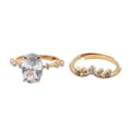 Auory 2.44 Carat Moissanite Wedding Ring Set - Oval Cut Vintage Design ...