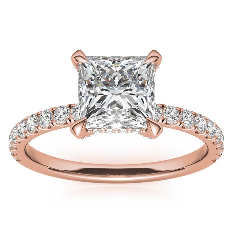 Auory Best Promise Ring in Rose Gold Plated for Girlfriend - Walmart.com