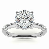 AFFY Halo Solitaire Engagement Rings For Women, 0.75 Carat (ctw) Lab ...