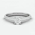 Auory Enchanting 1 Carat Round Cut Solitaire Wedding Ring in 18K White ...