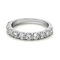 Auory Half Eternity Moissanite Wedding Band Ring - 18K White Gold ...
