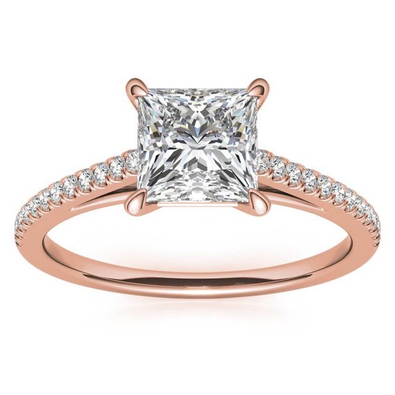 Auory Lab Created Prong Setting Statement Moissanite Ring for Wife ...