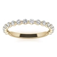 Auory Moissanite Half Eternity Band - Round Cut Moissanite Wedding Ring ...