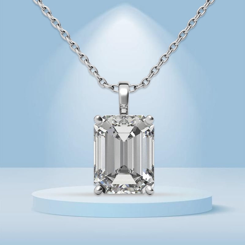 Auory Moissanite Solitaire Pendant - Lab Grown Moissanite Pendant for ...