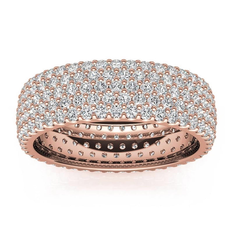 Auory Multi Row Moissanite Eternity Band - Best and Luxury Engagement ...