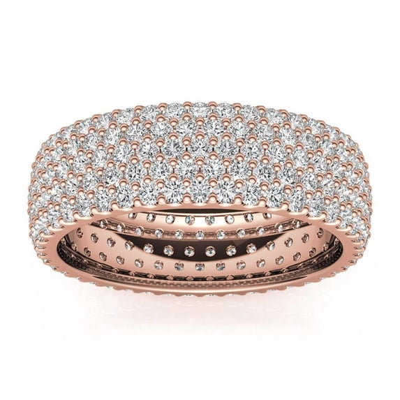 Auory Multi Row Moissanite Eternity Band - Best and Luxury Engagement ...