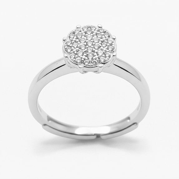 Auory Round Cut Moissanite Cluster Flower Inspired Engagement Ring for ...