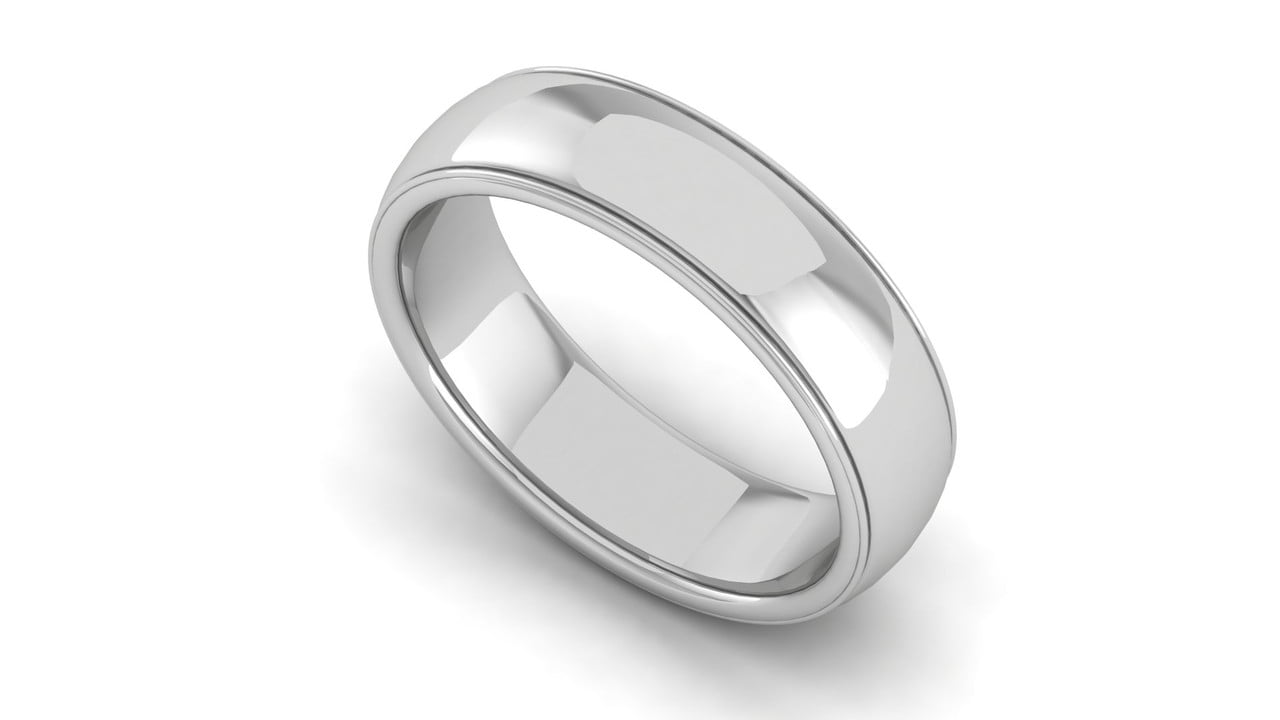 Auory Unisex Silver Wedding Band - Daily Wear Ring for Men and Women ...