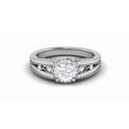 Auory Vintage Inspired Round Cut Moissanite Split Shank Halo Engagement ...