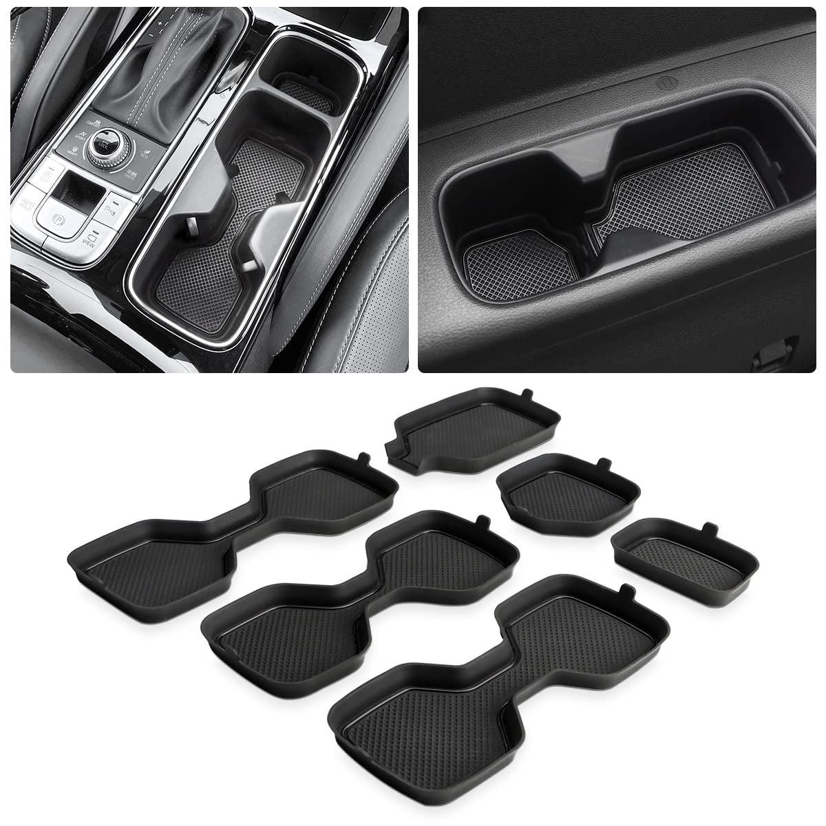 Auovo Auto Cup Holder IFF17 Inserts Coaster Compatible with Kia ...