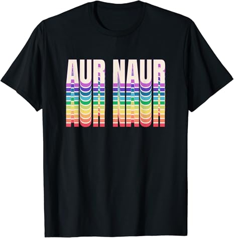 Aur Naur Australian Aussie Accent Rainbow Meme Slang Trend T-Shirt ...