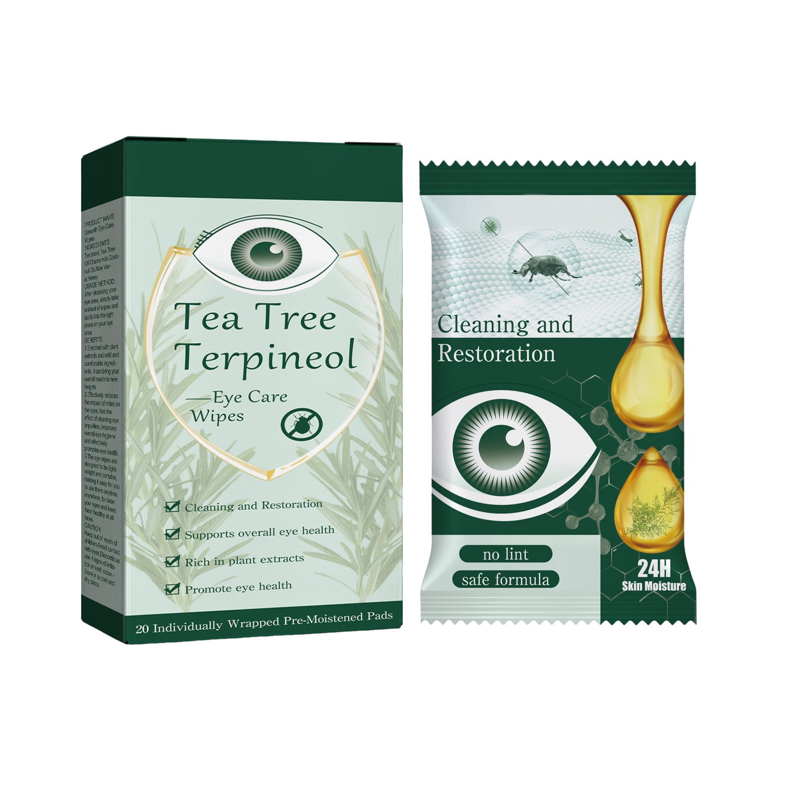 Aura 1 PACK Eye Wipes For Itchy Eyes Dry Eyes Stye And Blepharitis Demodex Eyelid And Eyelash ...