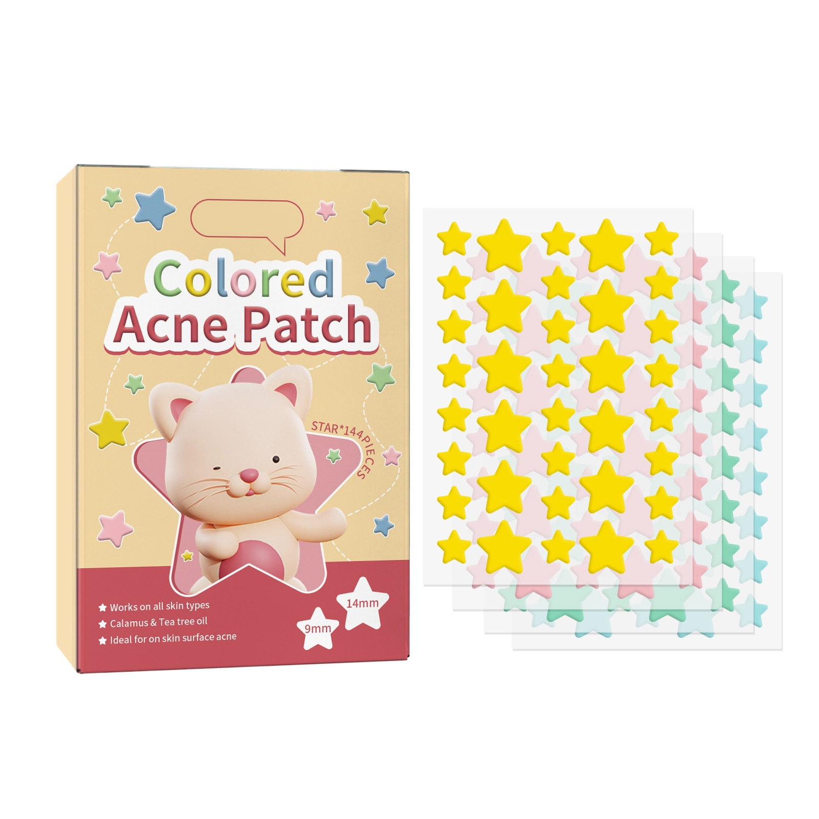 Aura 144 Pcs Of Heart And Star Pimple Patch Containing Salicylic And ...