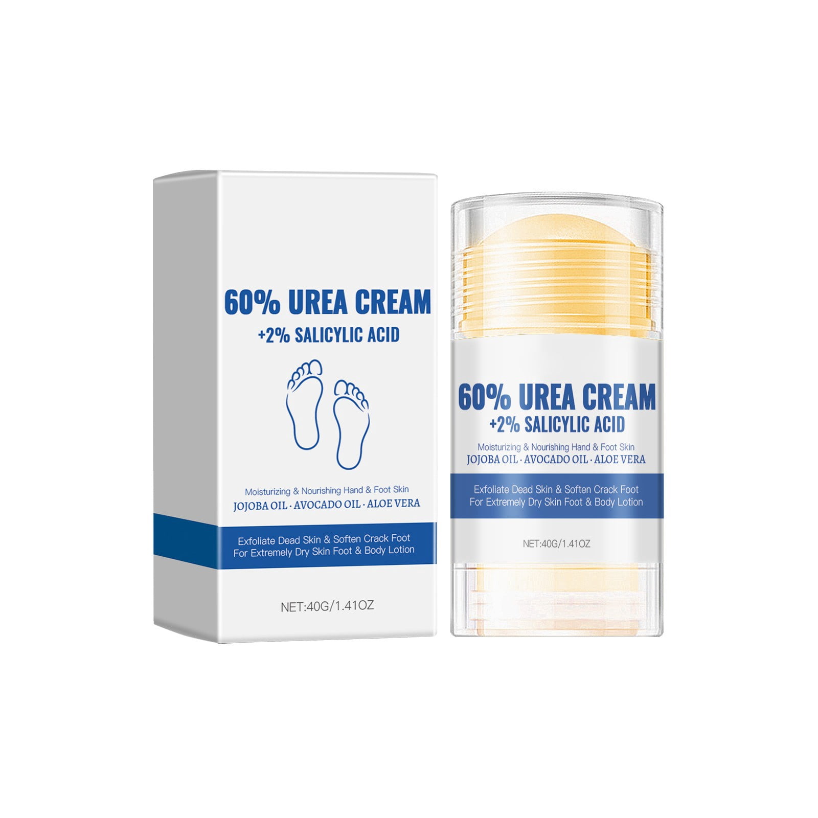 Aura 60% Plus 2% Salicylic Foot Moisturizer For Dry Feet Knees Elbows ...