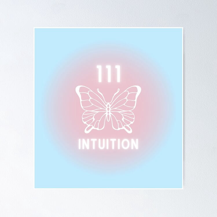 Aura Butterfly - Angel Number 111 Poster- Unframed Poster | Wall Art ...