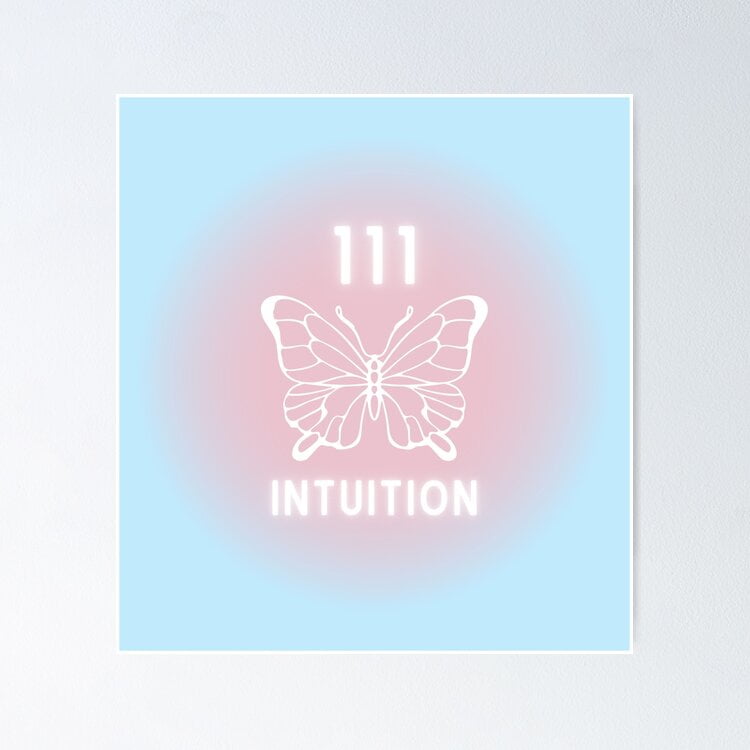 Aura Butterfly - Angel Number 111 Poster- Unframed Poster | Wall Art ...