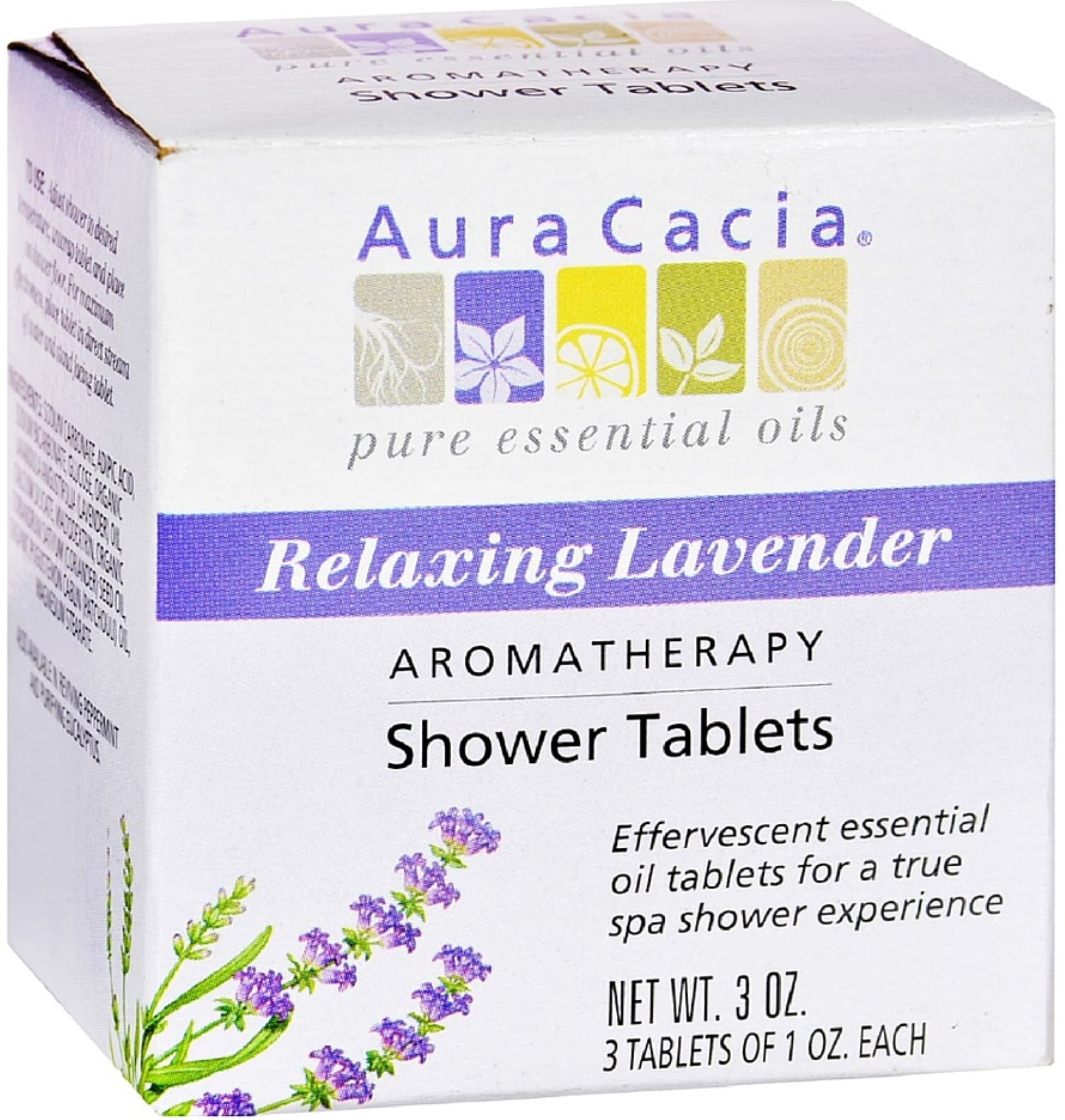 Aura Cacia Aromatherapy Shower Tablets, Relaxing Lavender 3 ea ...