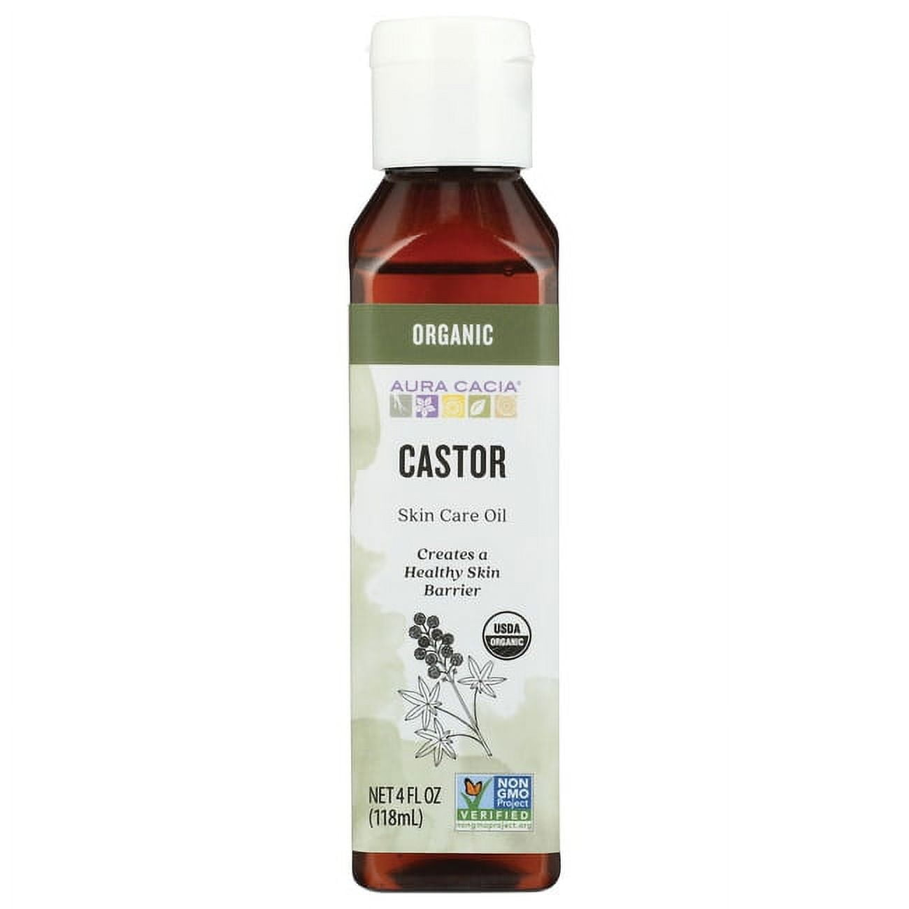 Aura Cacia Organic Castor Skin Care Oil 4 fl oz Liq - Walmart.com
