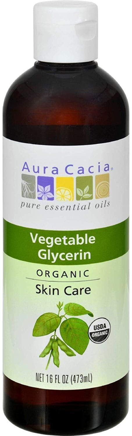 Aura Cacia Organic Skin Care Vegetable Glycerin Oil, Odorless Liquid ...