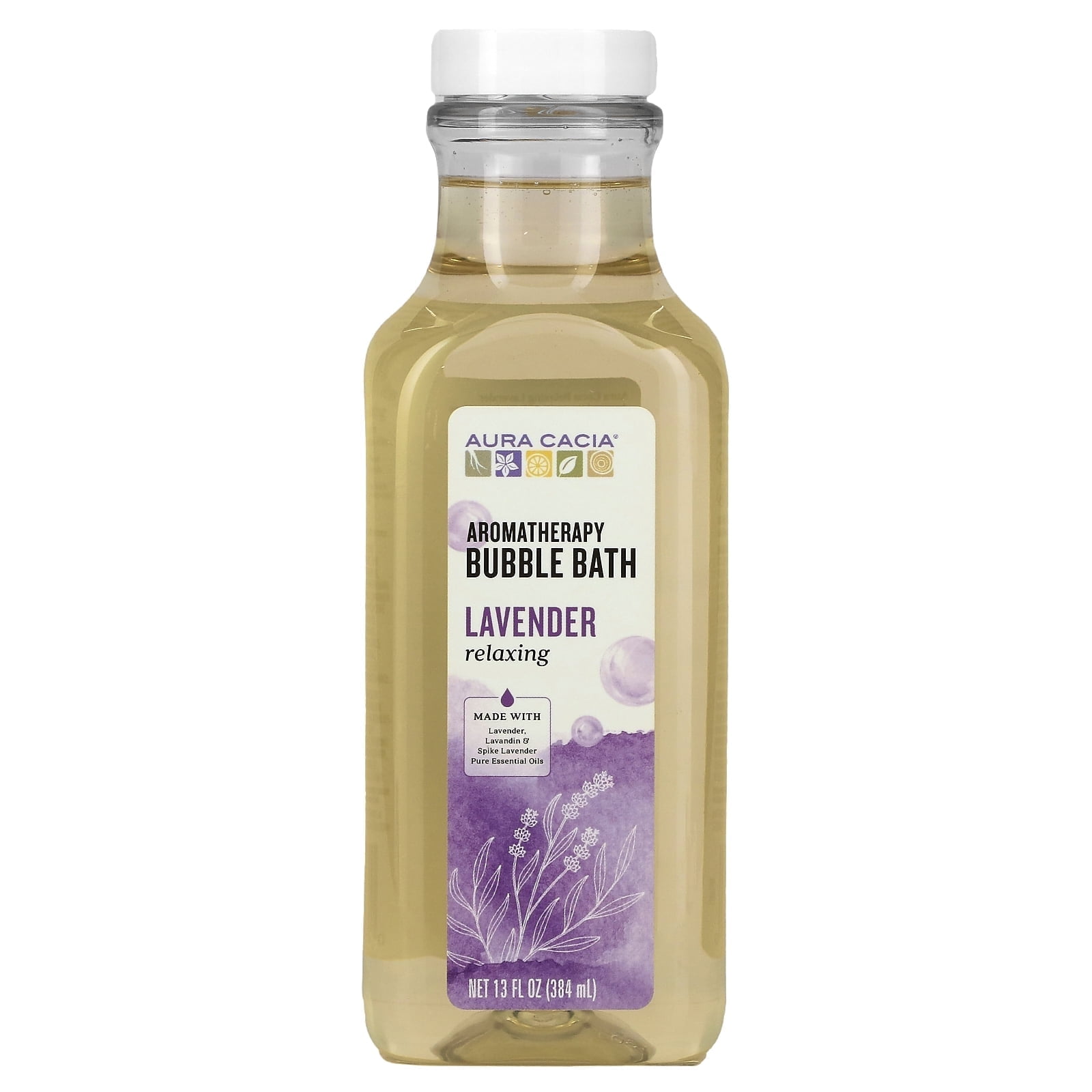 Aura Cacia Relaxing Lavender Bubble Bath, 13 fl oz - Walmart.com