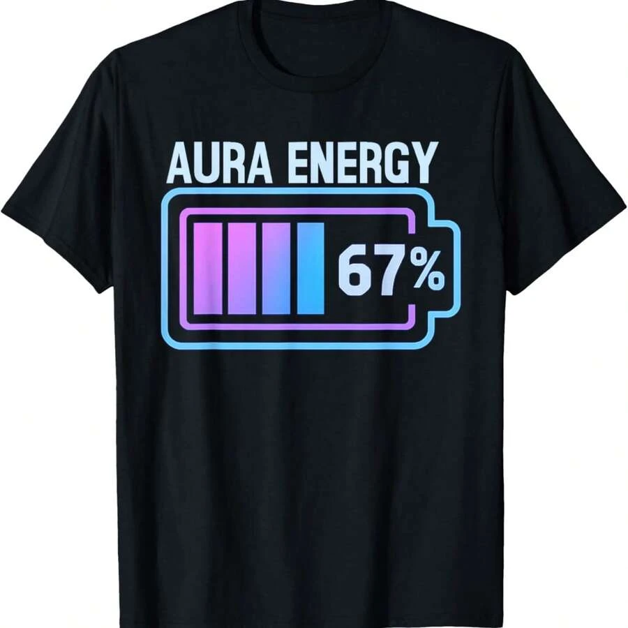 Aura Energy 67 Funny Six Seven Meme Gen Alpha Slang T-Shirt - Walmart.com