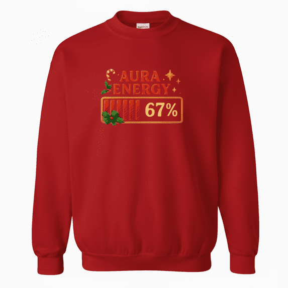 Aura Energy 67 Meme Gen Alpha Slang Trendy Graphic Design Sweatshirt up ...