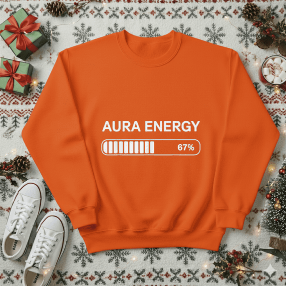 Aura Energy At 67 Viral Meme Funny Gen Alpha Slang Humor Sweatshirt, up ...