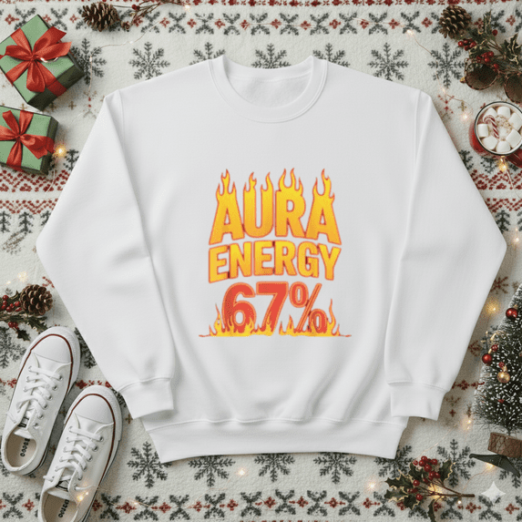 Aura Energy Meme 67 Funny Gen Alpha Humor Viral Trend Style Sweatshirt ...