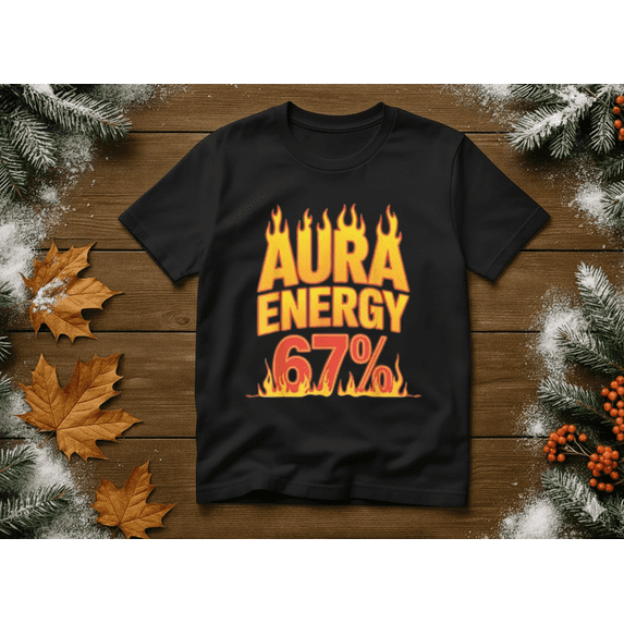 Aura Energy Meme 67 Funny Gen Alpha Humor Viral Trend Unisex T-Shirt ...