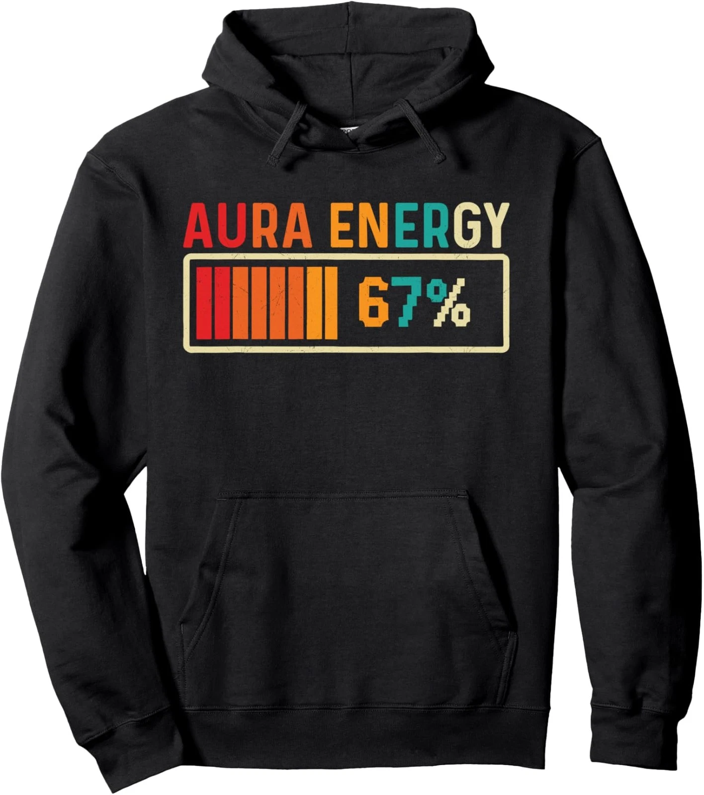 Aura Energy Sixty Seven Meme Gen Alpha Slang Retro Viral Trend Hoodie ...