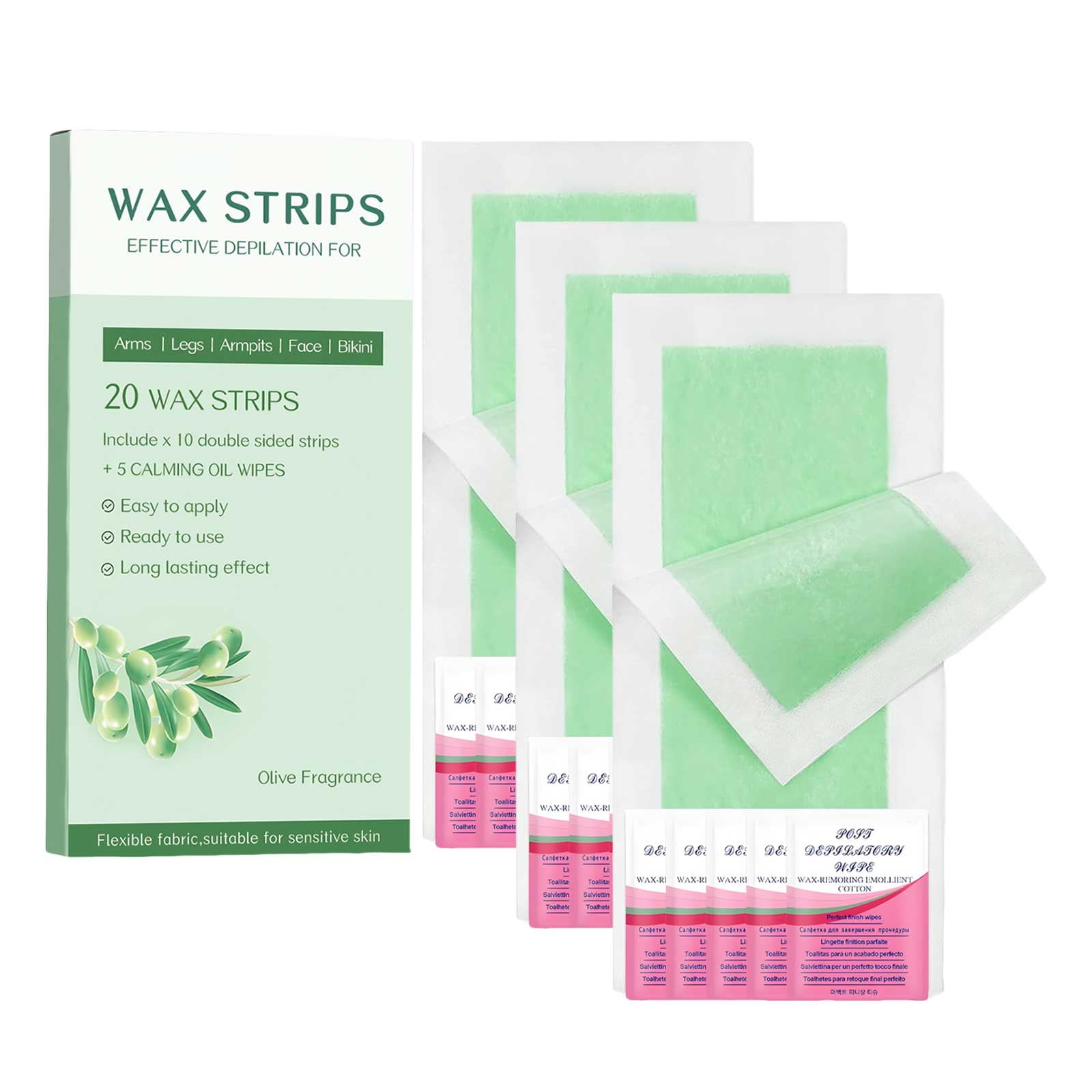 Aura Essentials Beauty Wax Strips Body Waxing Strips Wax Kit For Women & Men Brazilian Wax Kit ...