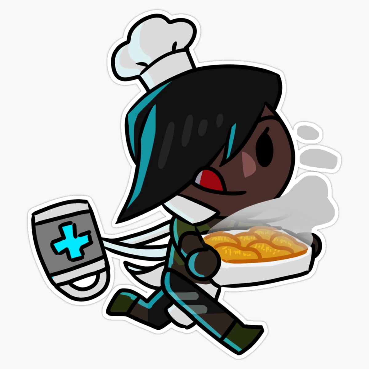 Aura Fried Fish Mystical Fantasy Culinary Artwork Vinyl Sticker ...