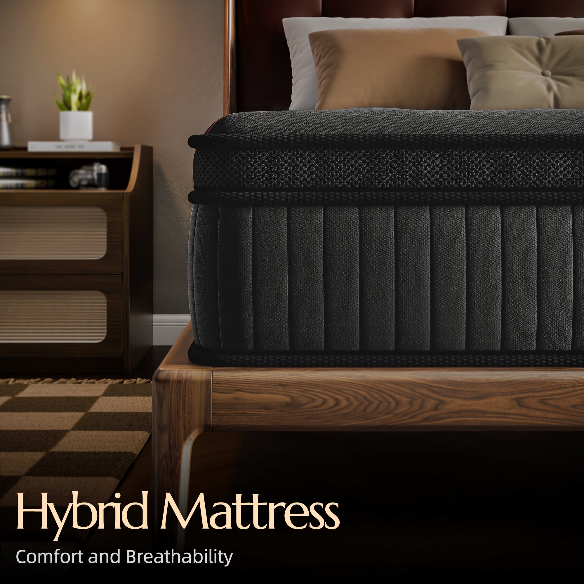 ZLNDR Aura 12 inch Hybrid Mattress, Queen Size Mattresses in a Box ...
