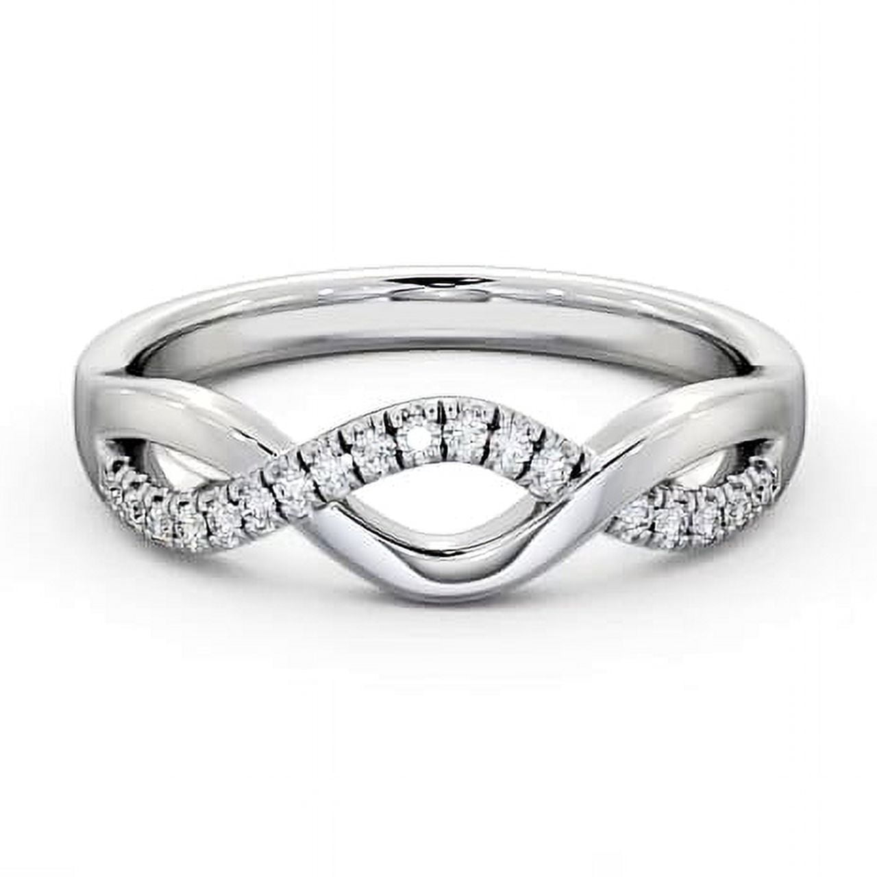 Aura Jewel 1.2 Ct Round Cut Lab Created Diamond Infinity Twist Ring ...