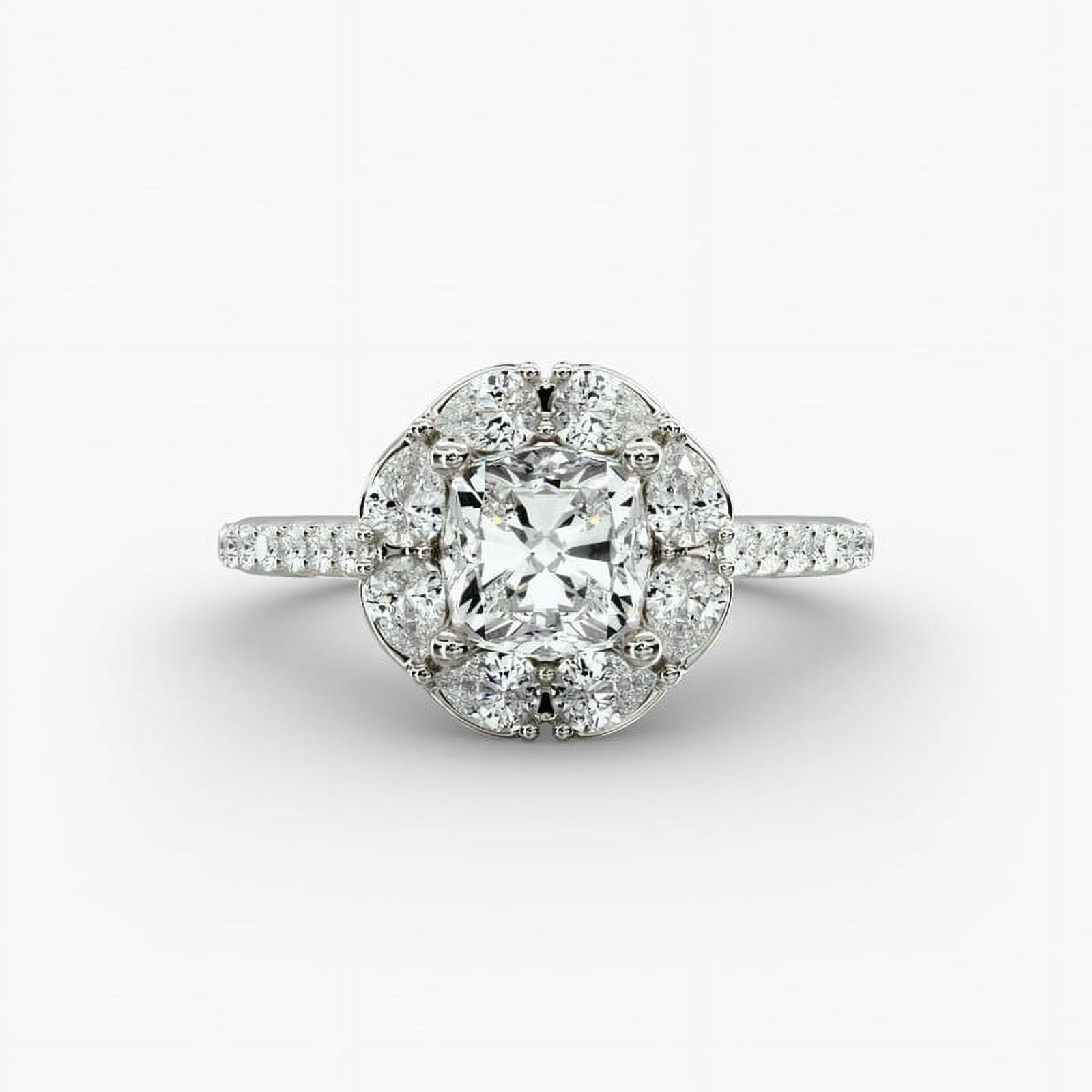 Aura Jewel 1.4 Ct Round Cut Lab Created Diamond Ring – Knife Edge Shank ...