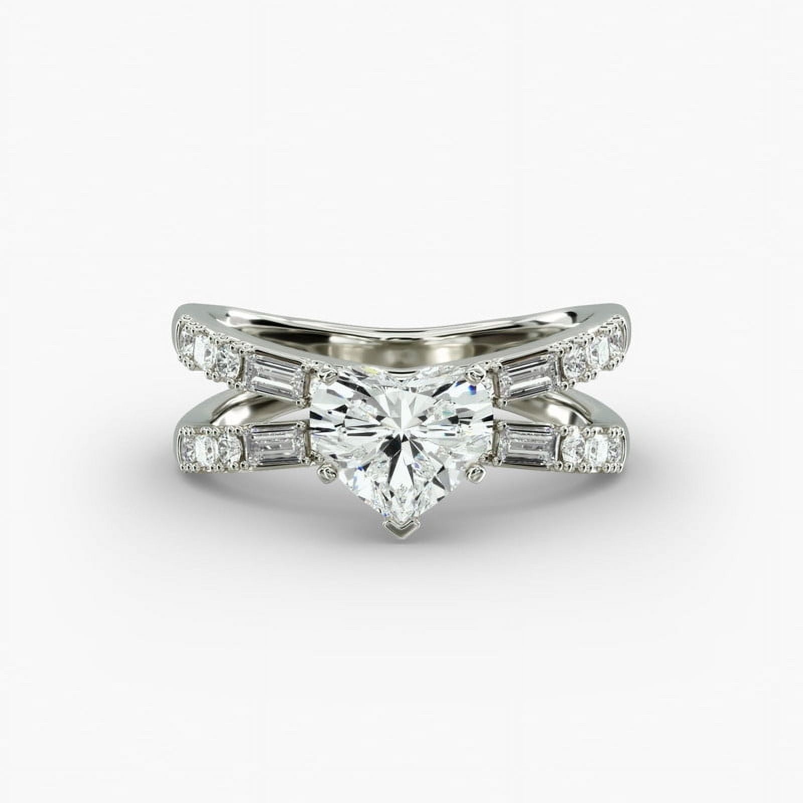 Aura Jewel 1.6 Ct Round Cut Lab Created Diamond Ring - 14K White Gold Plated Ring - Timeless ...