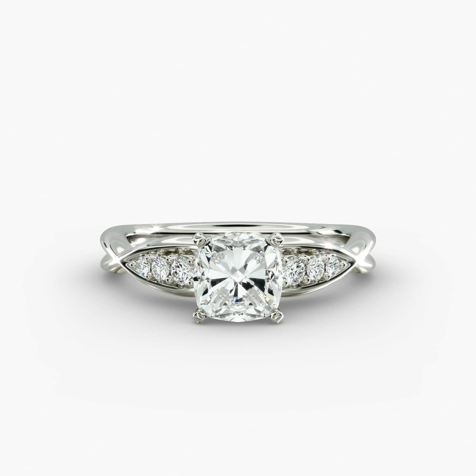 Aura Jewel 1.9 Ct Cushion Cut Lab Created Simulated Diamond Ring - 14K ...