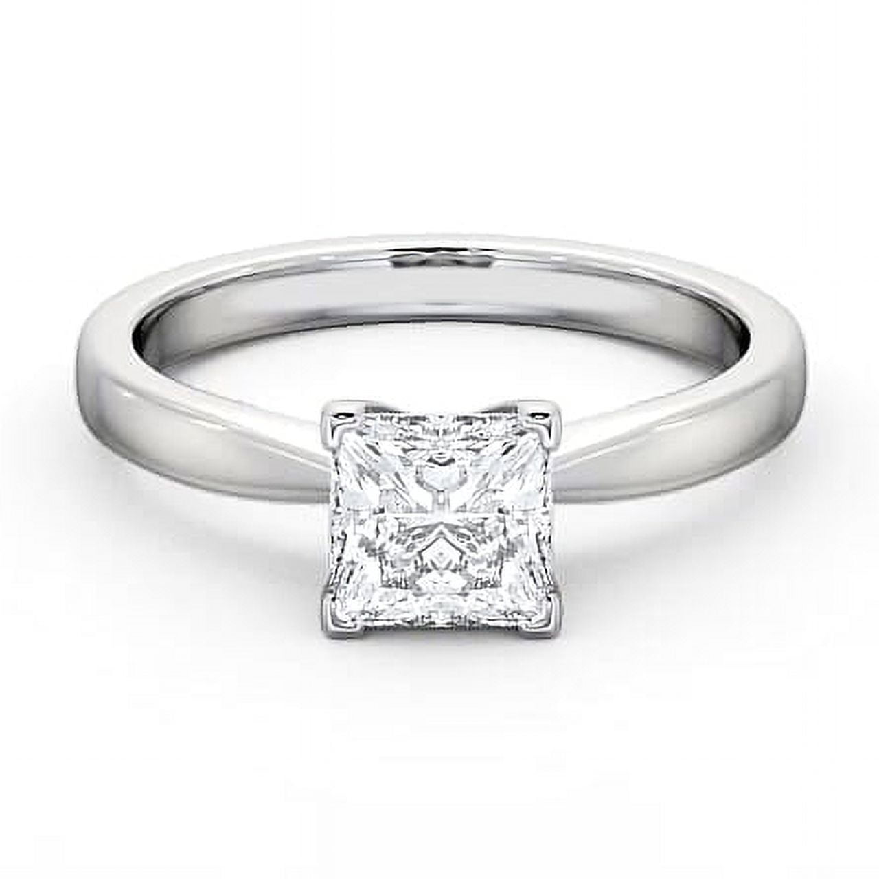 Aura Jewel 1.9 Ct Princess Cut Lab Created Diamond Engagement Ring - Elegant Solitaire Ring for ...