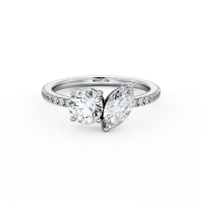 Aura Jewel 1 Ct Brilliant Round Cut Engagement Wedding Diamond Ring ...