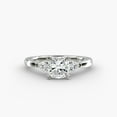 Aura Jewel 14K White Gold Plated Ring - 2.3 Ct Princess Cut Diamond ...