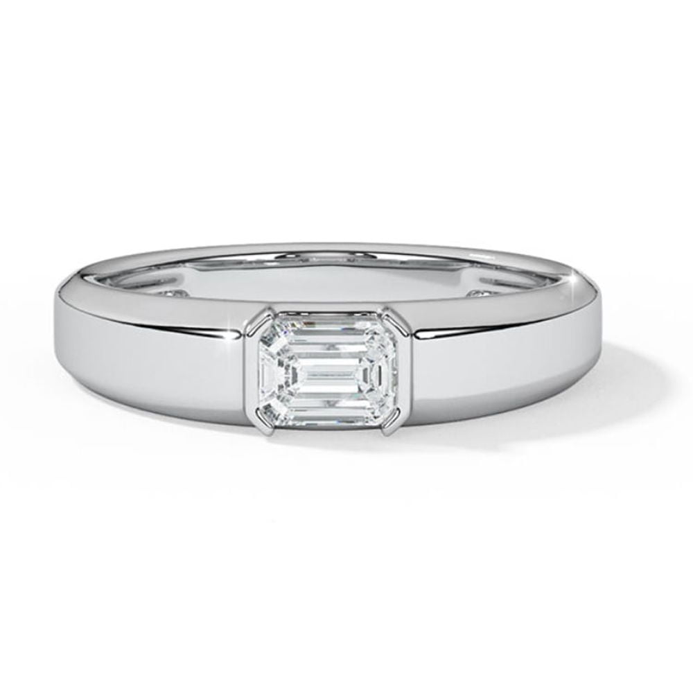 Aura Jewel 14k White Gold Plated Rings - 1.88 Ct Lab Diamond Emerald ...