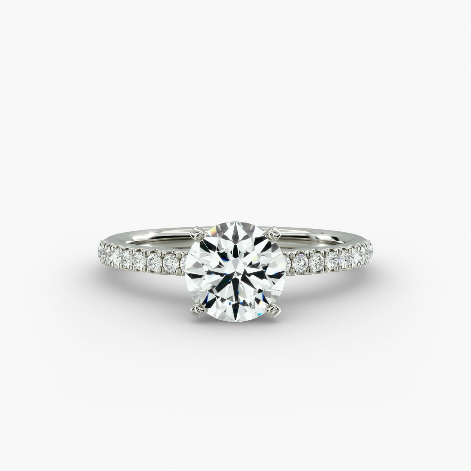 Aura Jewel 2.1Ct Round Cut Diamond Ring for Gift - 14K White Gold ...