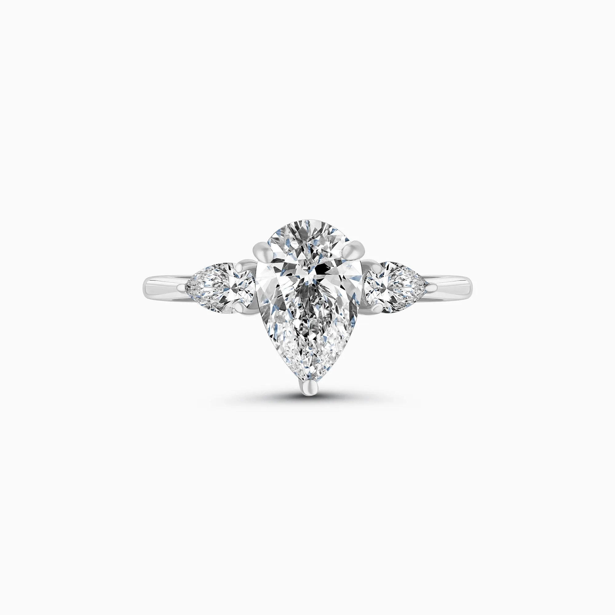 Aura Jewel 2.2 Ct Pear Cut Diamond Engagement Ring - 3 Stone ...
