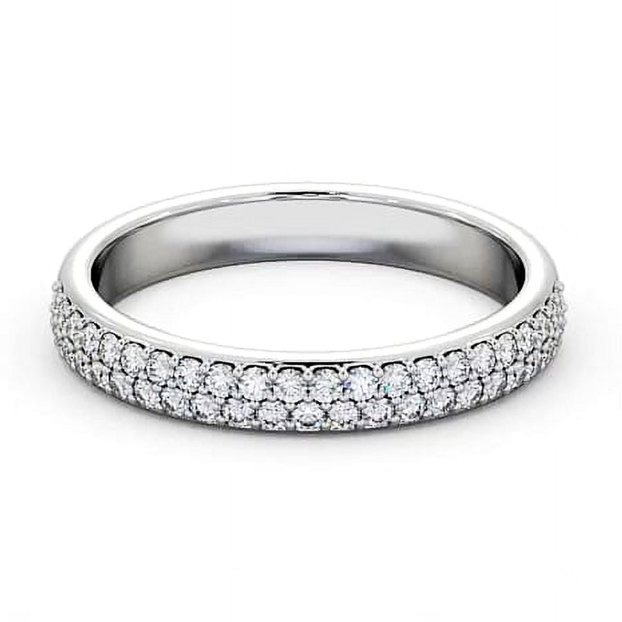 Aura Jewel 2.6 Ct Round Cut Lab Created Diamond Eternity Ring - Women's Pave Set 14K White Gold ...