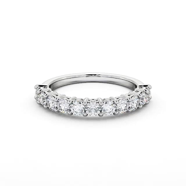 Aura Jewel 2.7 Ct Round Cut Lab Created Diamond Half Eternity Ring - Women's 14K White Gold ...