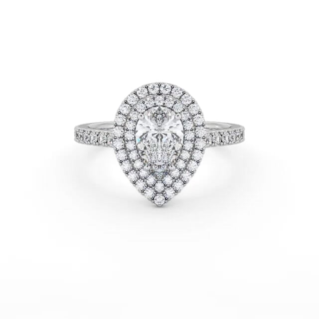 Aura Jewel 2 Ct Lab Created Pear Cut Diamond Engagement Ring for Women ...
