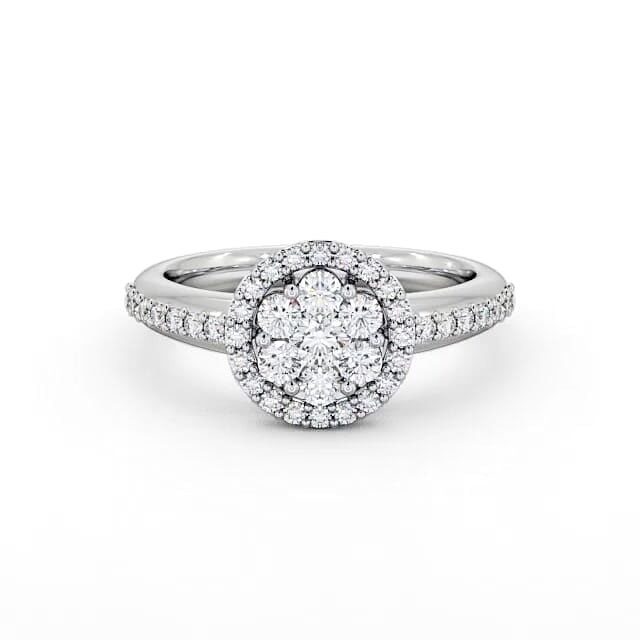 Aura Jewel 2 Ct Round Cut Diamond Engagement Ring - Lab Created Stone ...