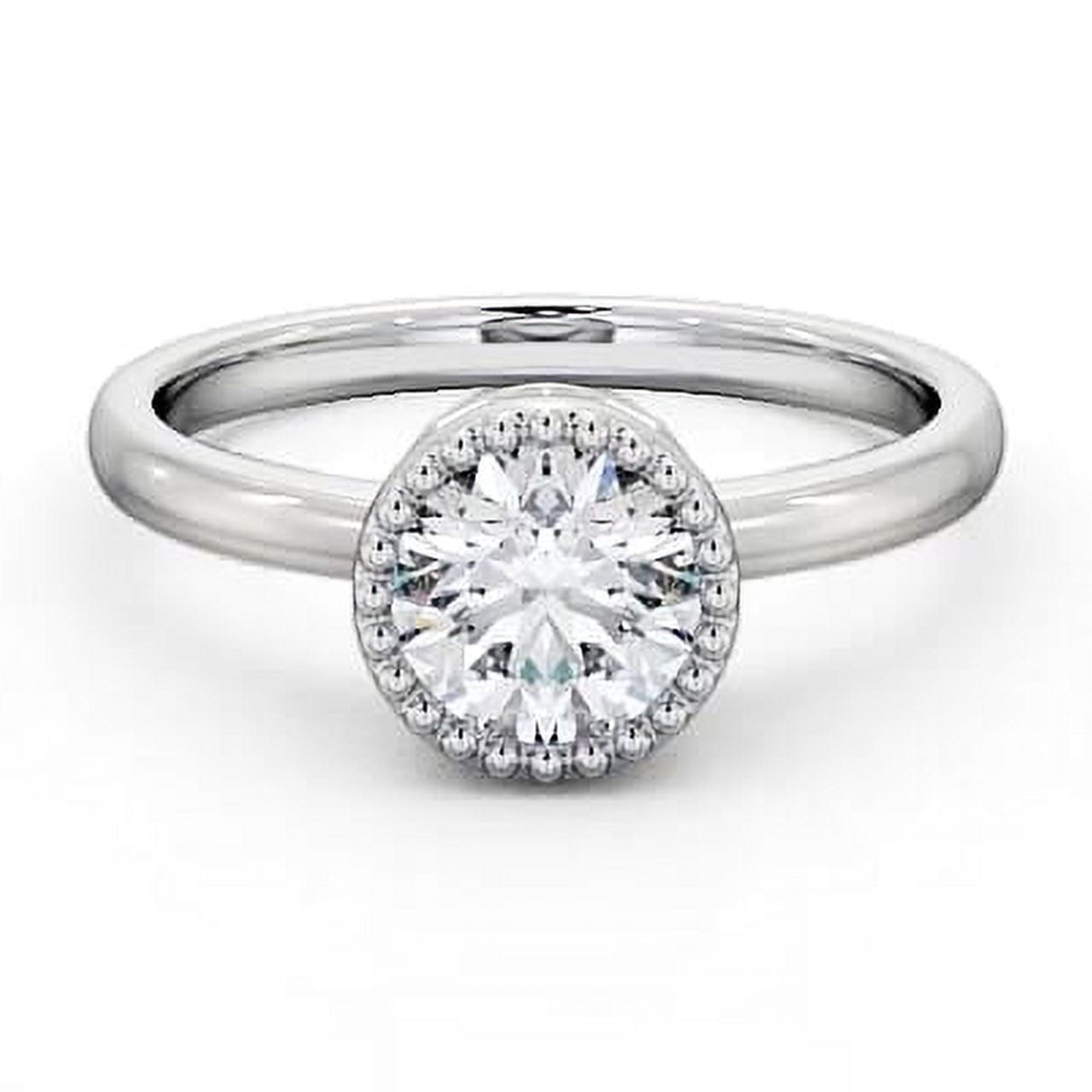 Aura Jewel 2 Ct Round Cut Lab Created Diamond Engagement Ring – 14K ...
