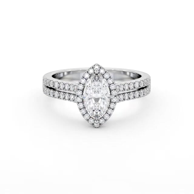Aura Jewel Elegant 2 Ct Marquise Cut Diamond Engagement Ring - Lab ...