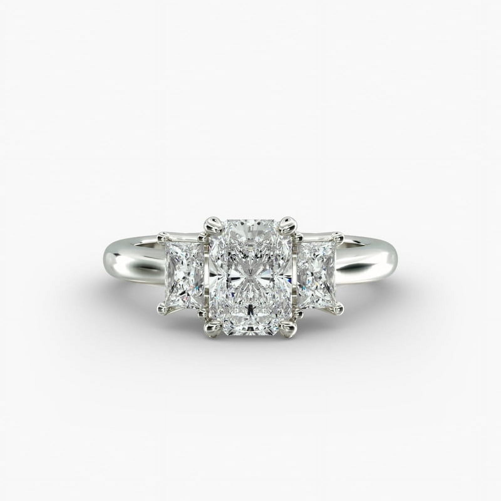 Aura Jewel Lab Created 1.48 Ct Radiant Cut Diamond Engagement Ring ...